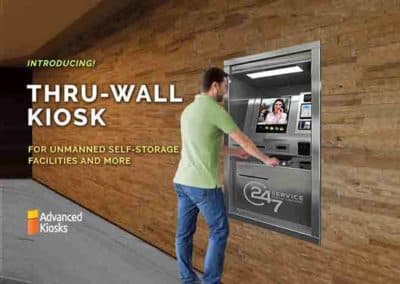 Advanced Kiosks New Thru-the-Wall Kiosk for Self Storage!