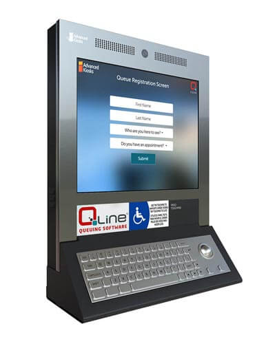 Wall Mounted Kiosk with Touch Screen Capability - Advanced Kiosks