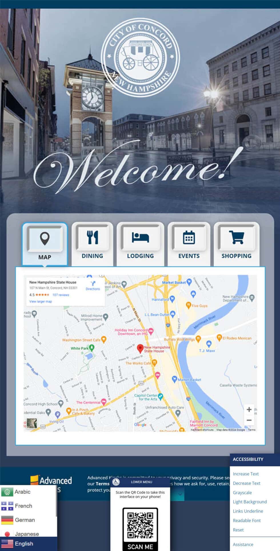 AK CityGuide System - City Visitor Information Kiosk and Software
